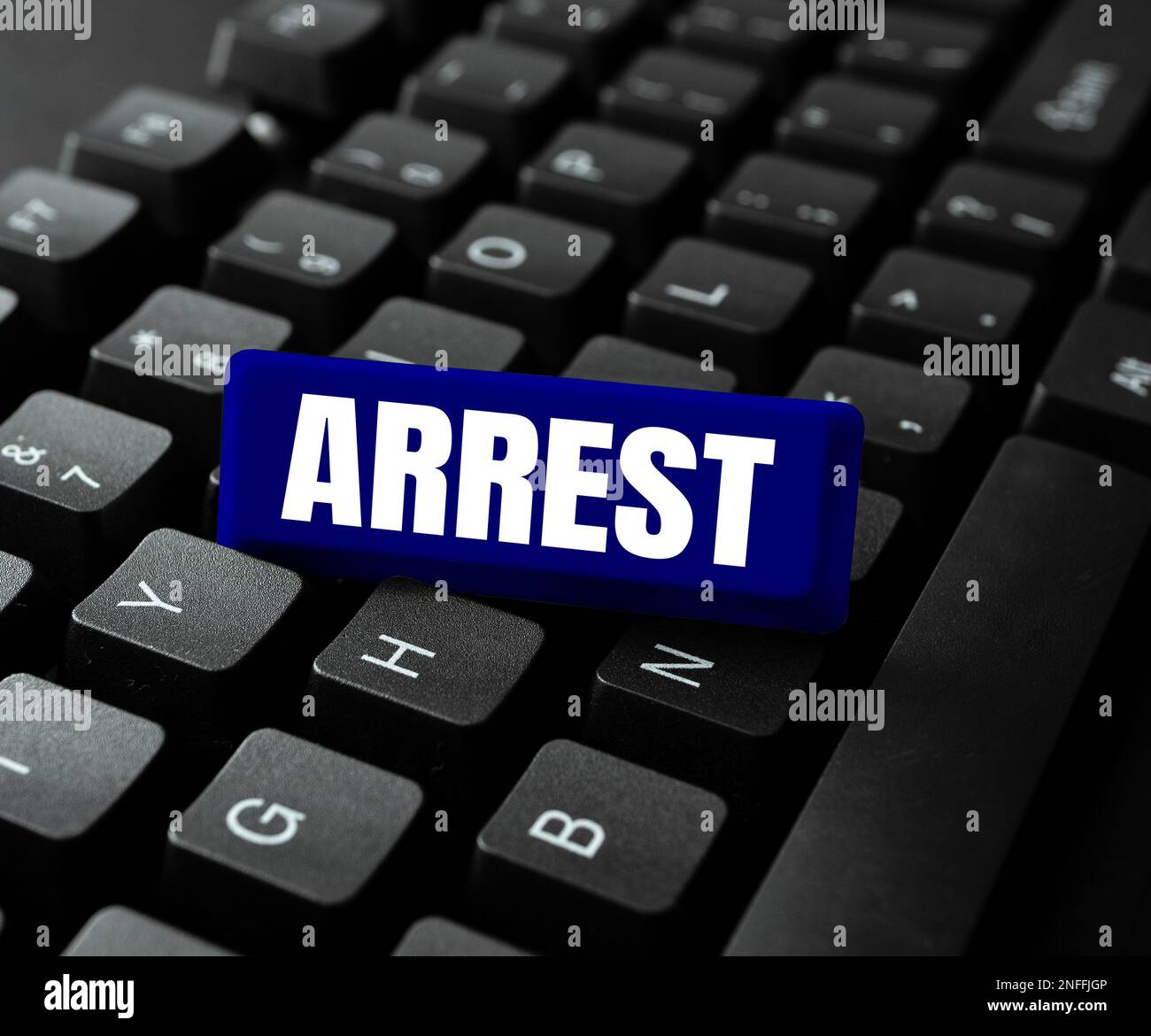 Hand writing sign Arrest. Business approach seize someone by legal ...