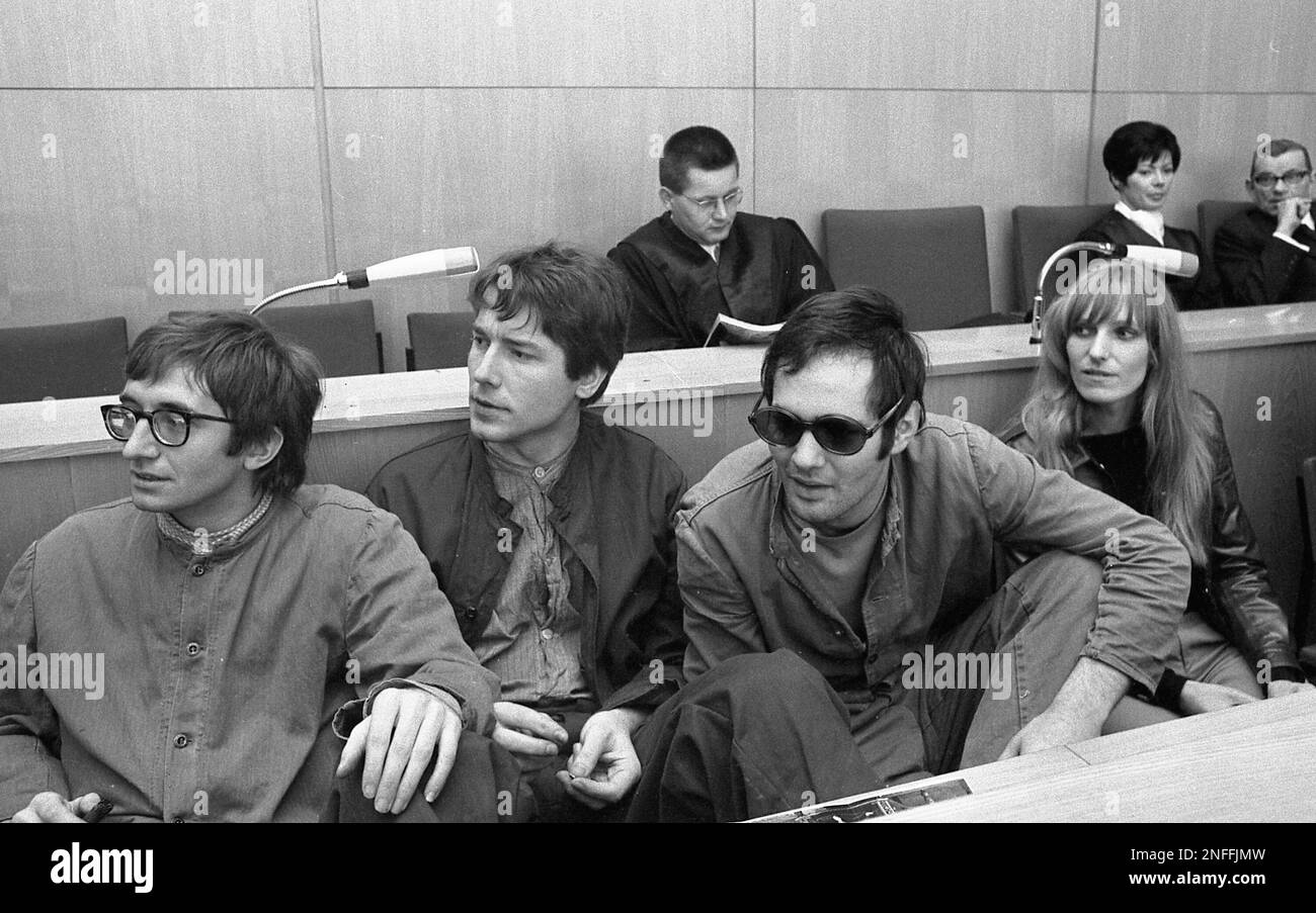 Horst Soehnlein, Thorwald Proll, Andreas Baader and Gudrun Ensslin ...