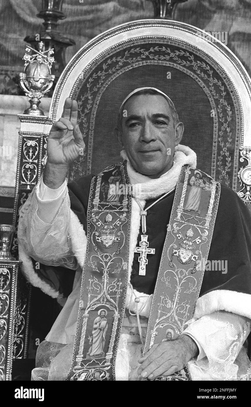 American actor Anthony Quinn is seen in character, playing the part of ...