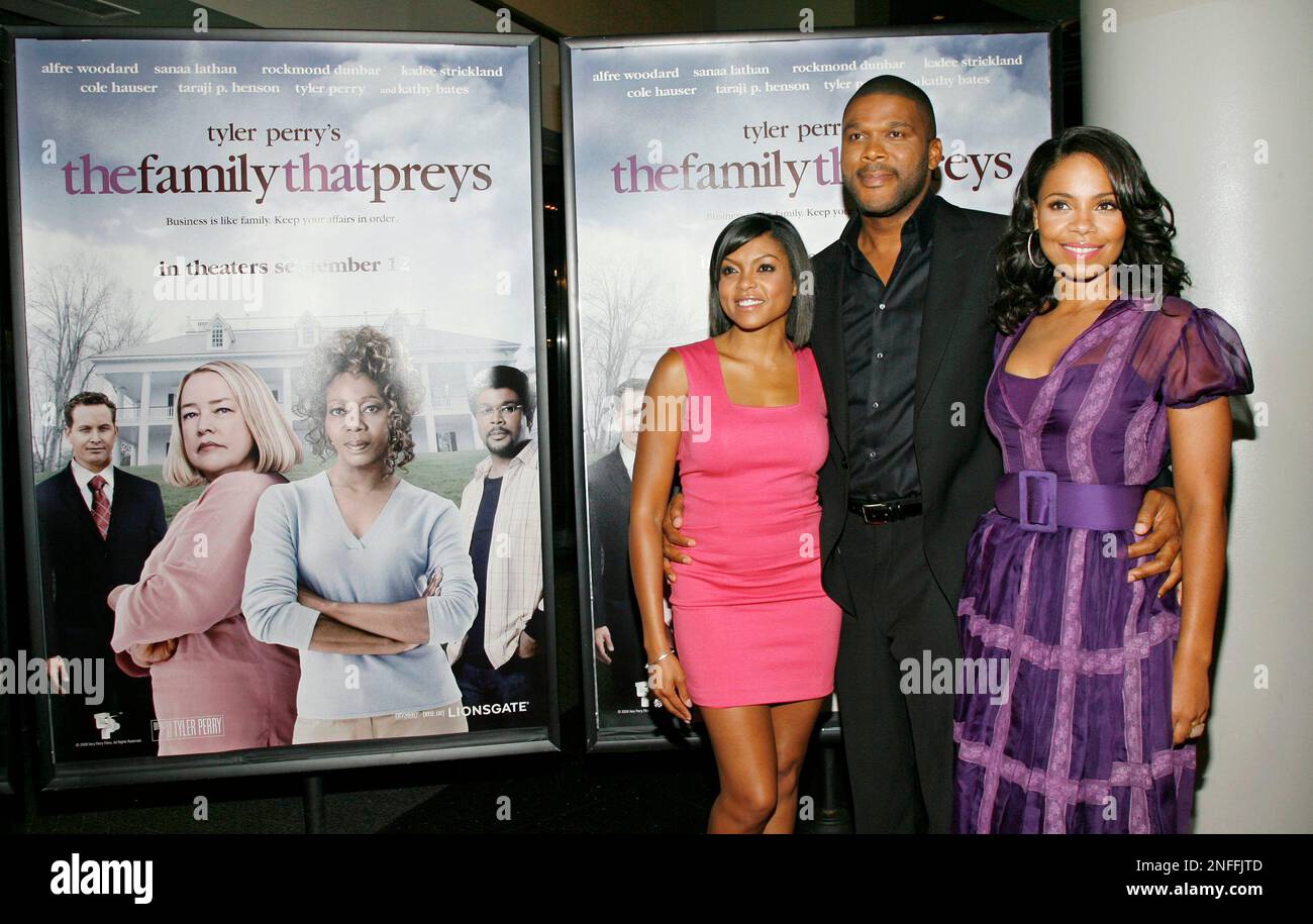 Actresses Sanaa Lathan, right, and Taraji P. Henson, left, join Tyler ...