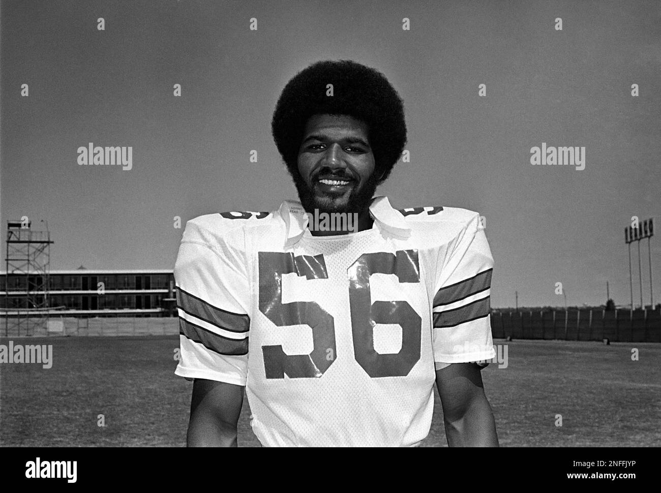Thomas Henderson (56) player of Dallas Cowboys shown September 1975 ...