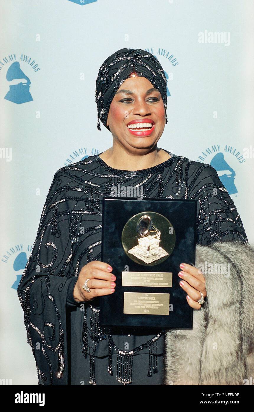 Opera singer Leontyne Price receiving a lifetime achievement award at ...