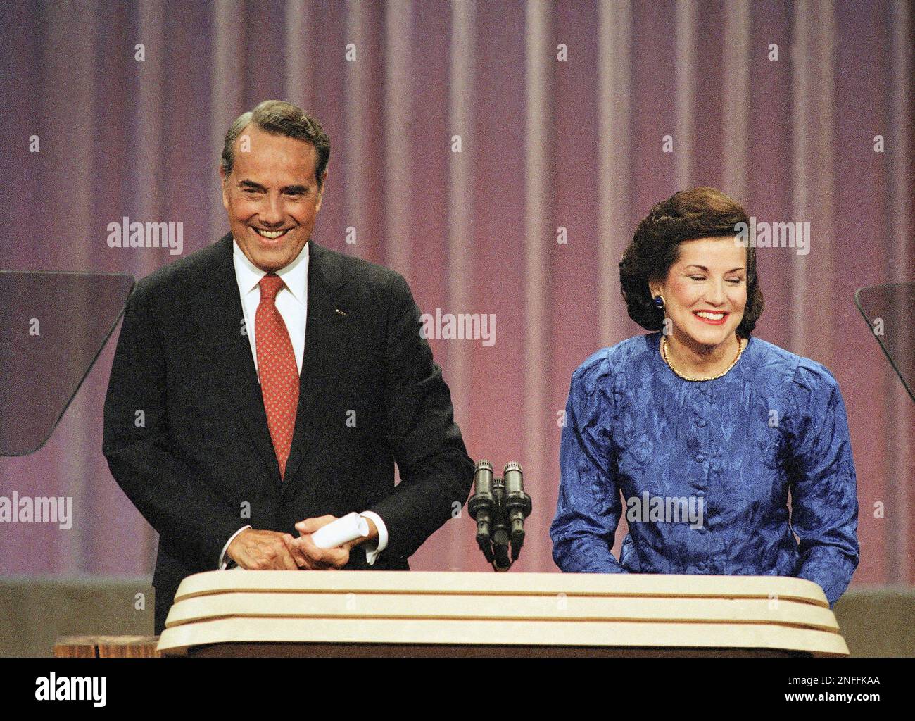 Sen. Robert Dole, left, with wife Elizabeth Dole shown at the ...
