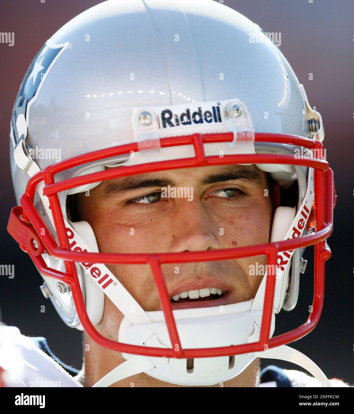 New England Patriots quarterback Matt Cassel looks on during their ...