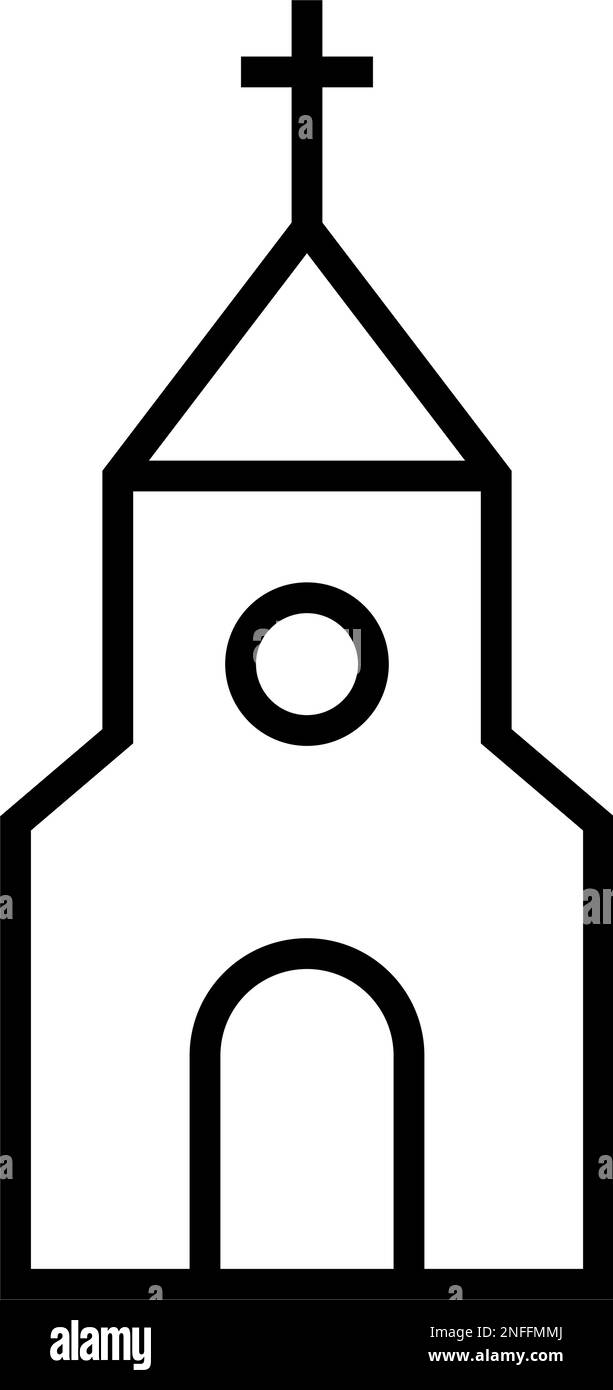 A simple Christian chapel. Editable vector Stock Vector Image & Art - Alamy