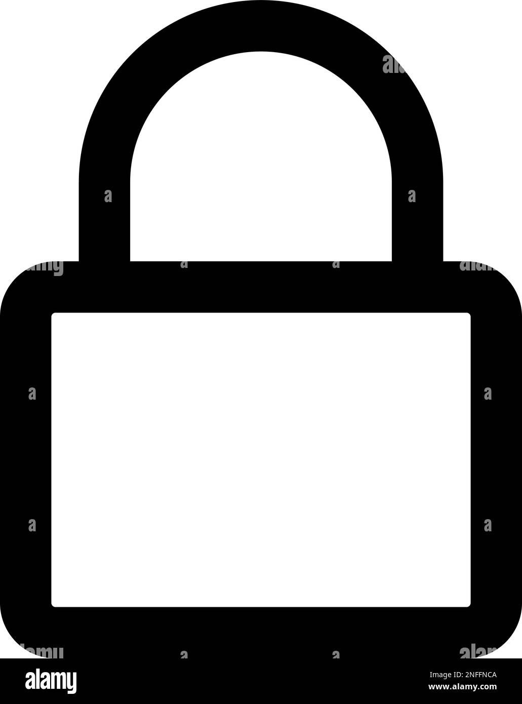 Simply padlock icon. Security. Lock. Editable vector Stock Vector Image ...