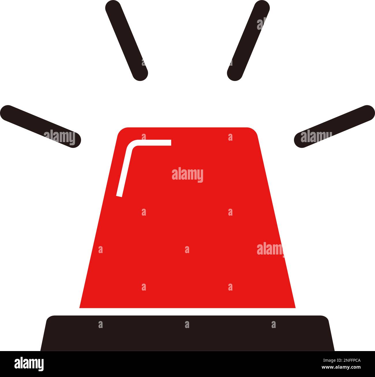 Lit red lamp icon. Emergency lamp. Editable vector Stock Vector Image ...