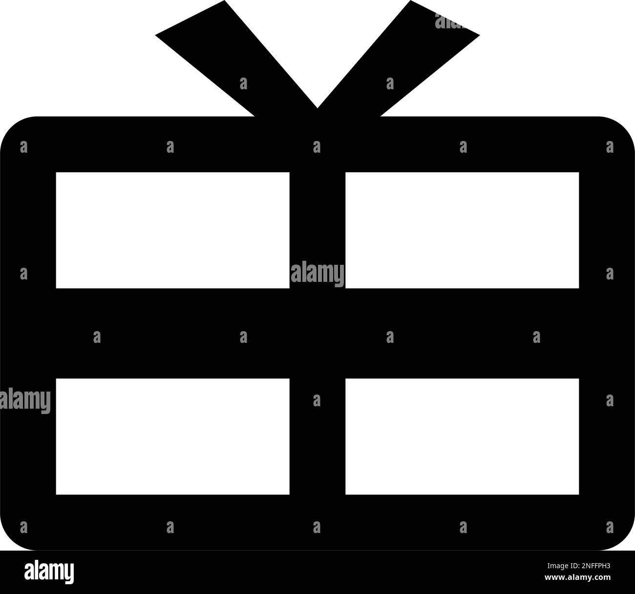 Present box silhouette icon. Gift box. Reward. Editable vector Stock ...