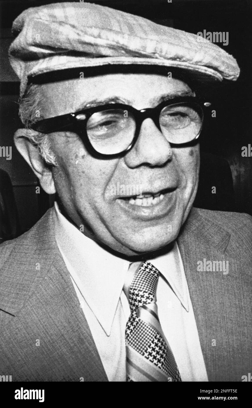 Angelo Bruno, reputed underworld boss, leaves the State Commission of Investigation in Trenton ...