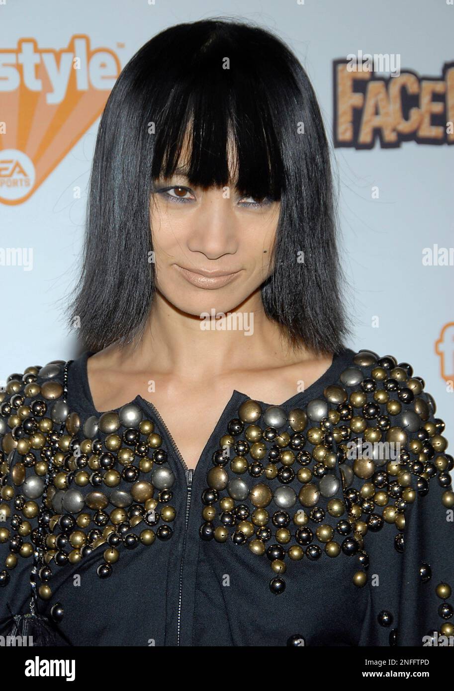 Actress Bai Ling poses on the press line at the EA Sports Freestyle ...