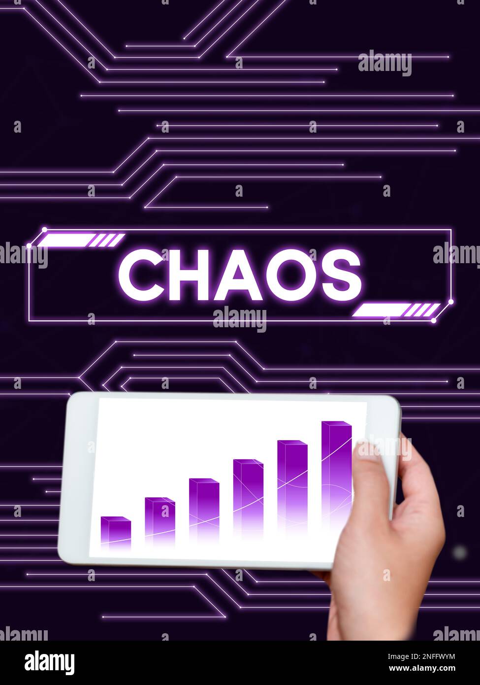 Conceptual display Chaos. Word for Complete disorder and great ...