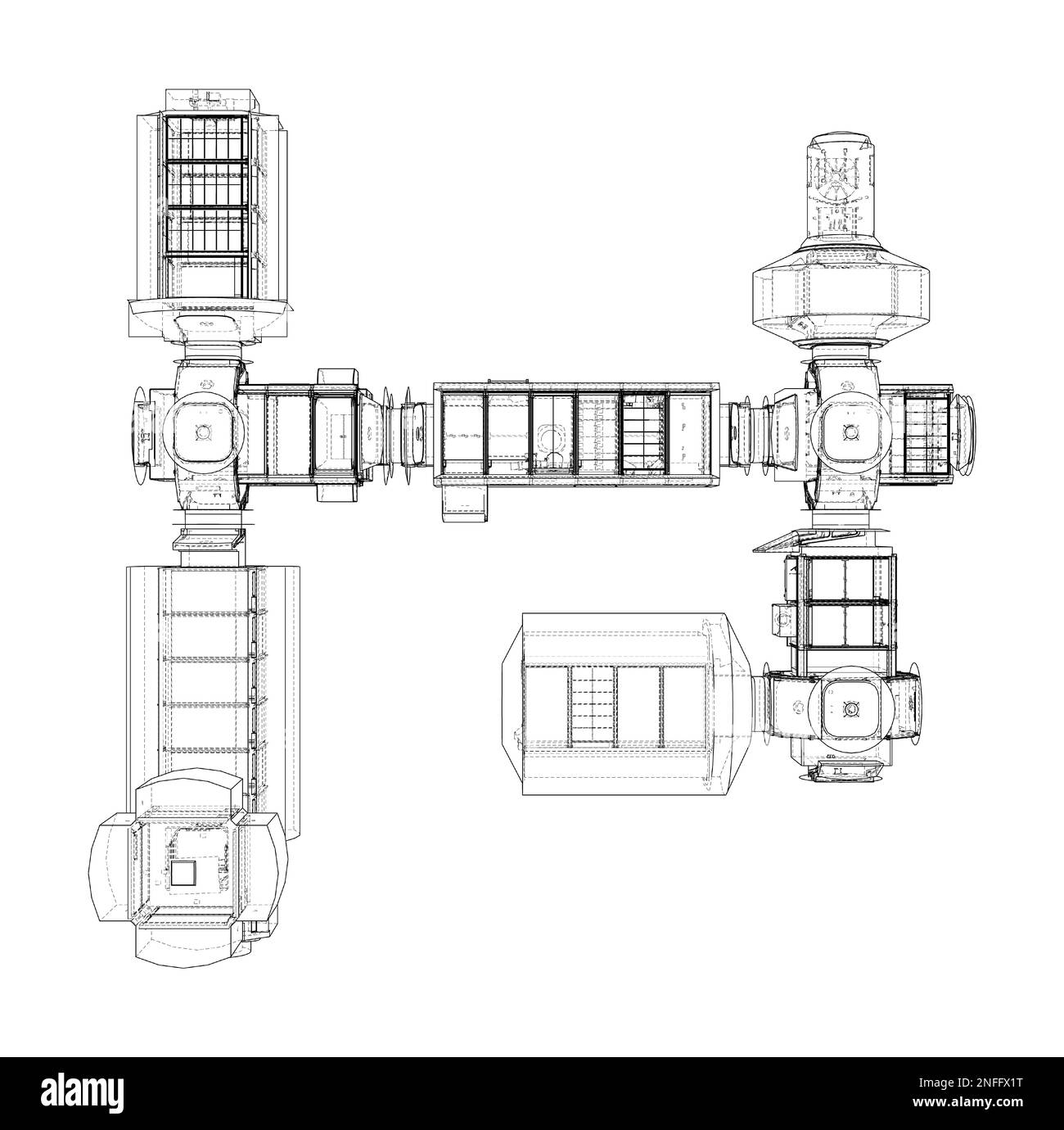 Abstract Spaceship or Space Station Stock Photo - Alamy