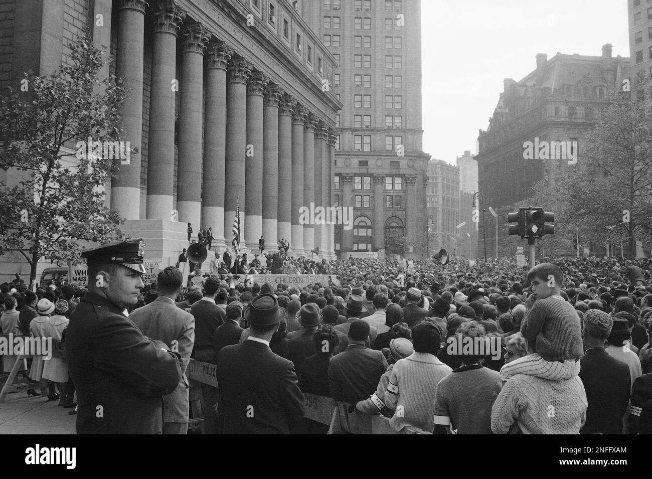 A crowd estimated at almost 7,000 gathered at Foley Square for ...