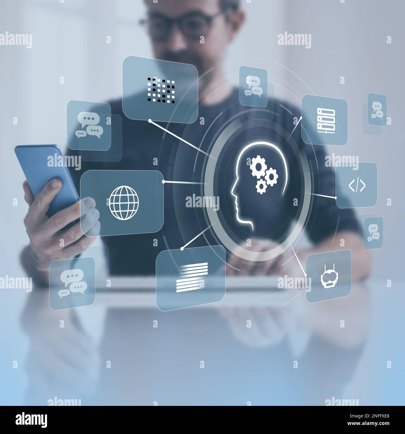 Smart device virtual control interface. Artificial intelligence new ...