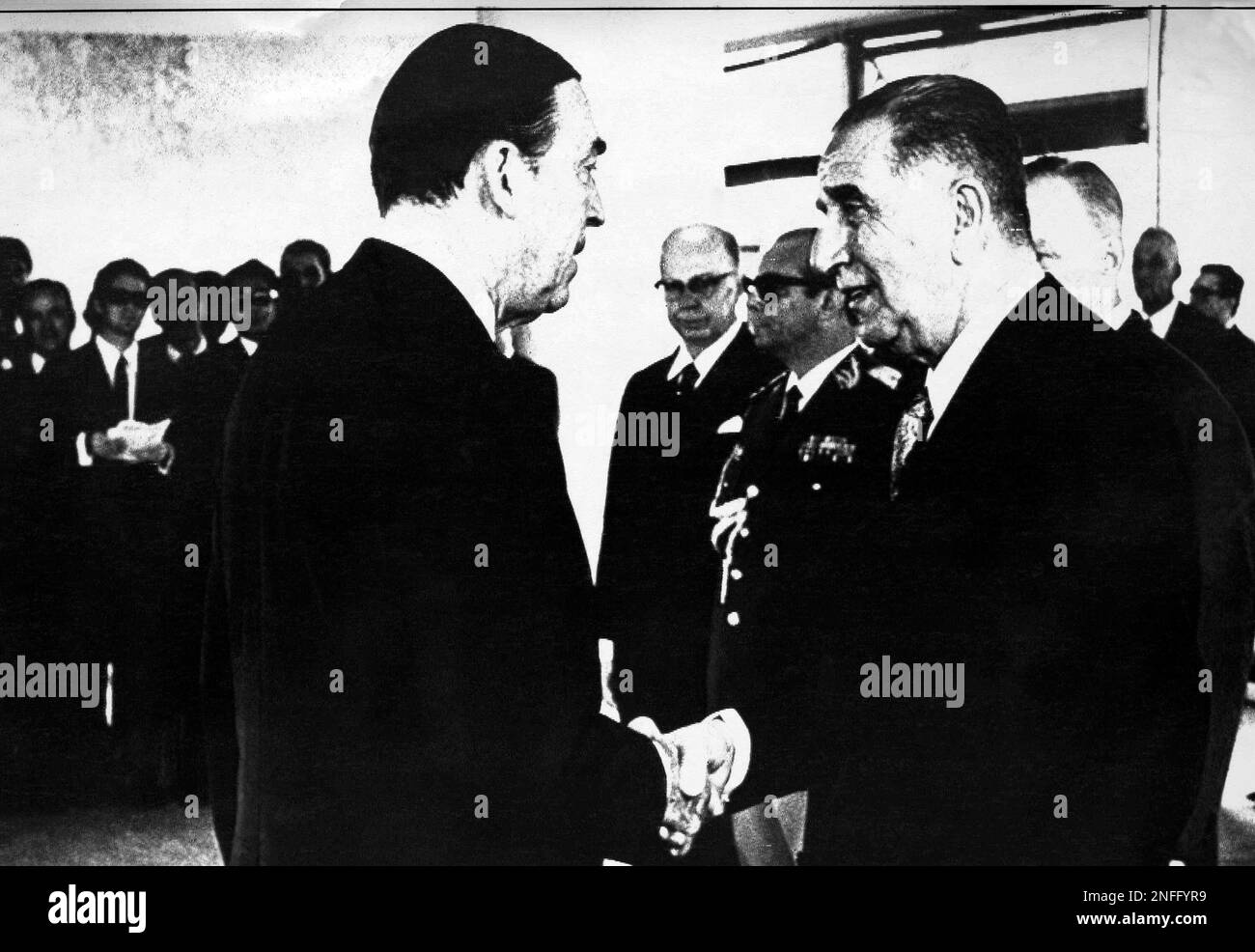 U.S. Ambassador Charles B. Elbrick congratulates Brazil's new president ...