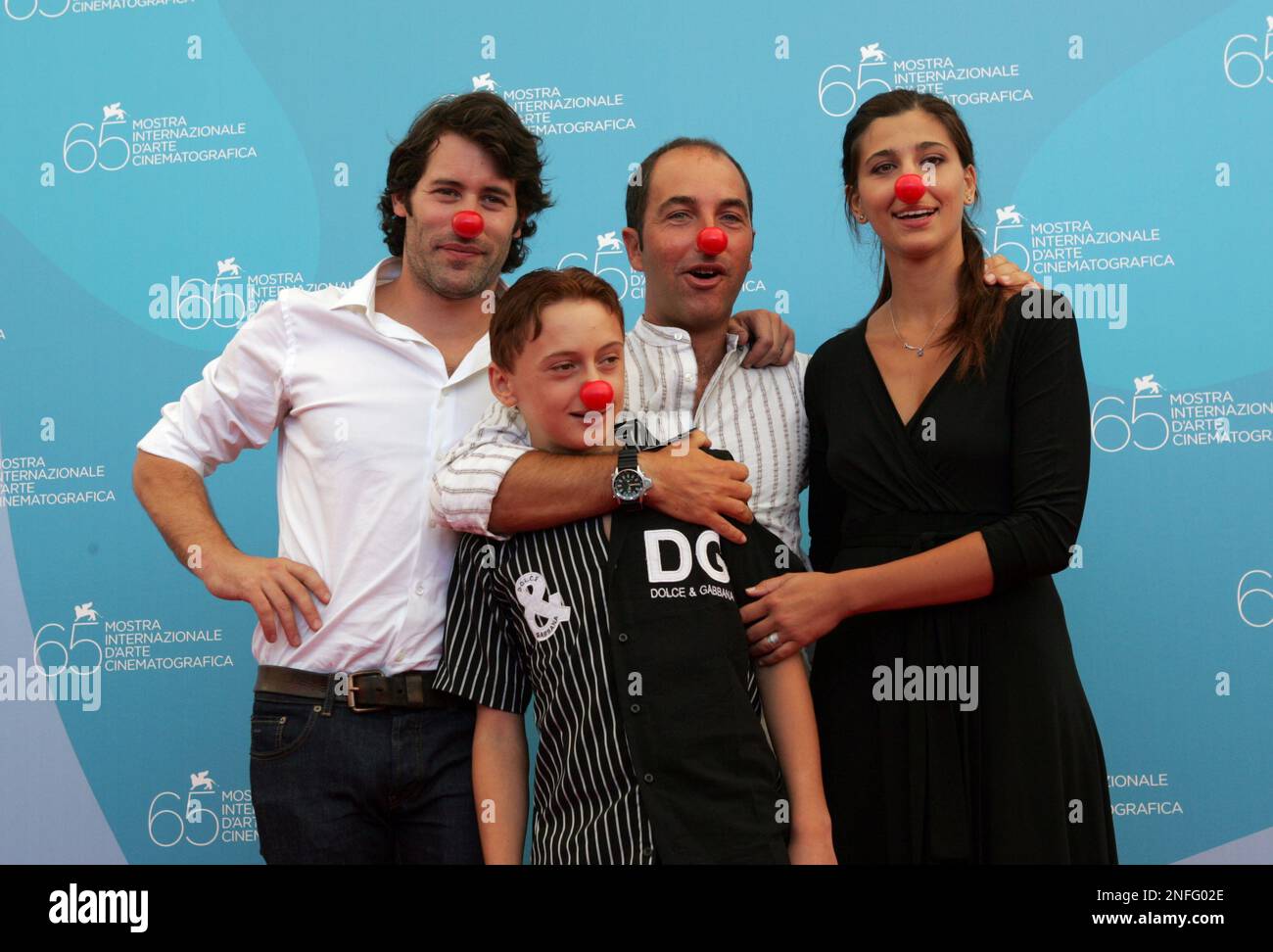 From left, actor Jalil Lespert, young actor Robert Valeanu, director ...