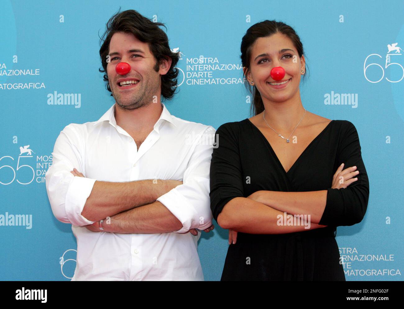 Actor Jalil Lespert, left, and actress Evita Ciri poses during the ...
