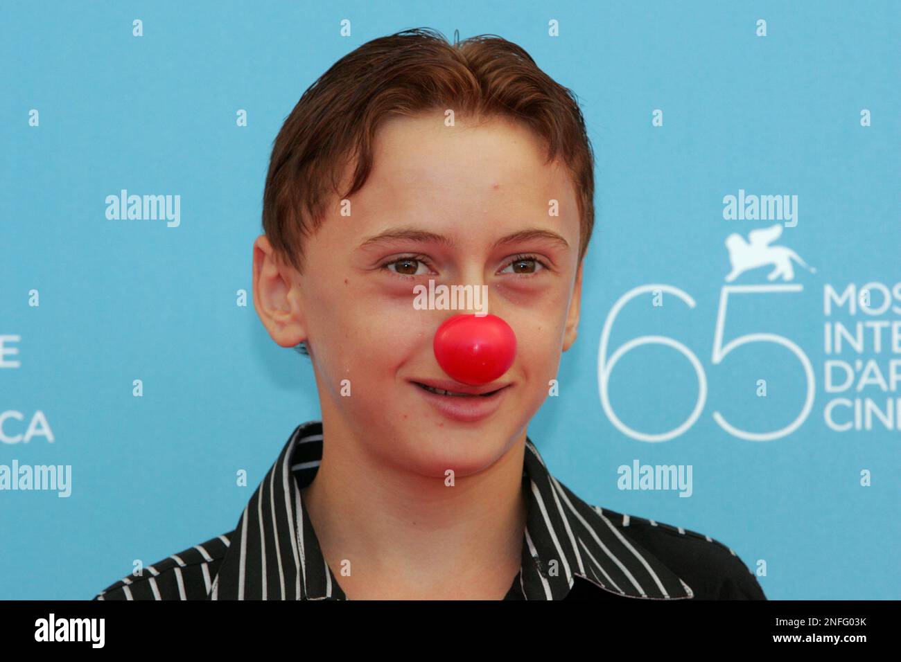 Young actor Robert Valeanu poses during the photo call of the movie 'Pa ...