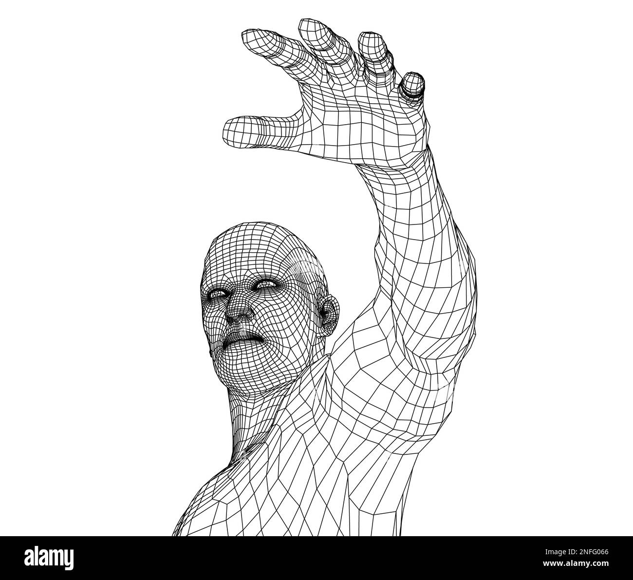 Man holds his hand in front of him Stock Photo - Alamy