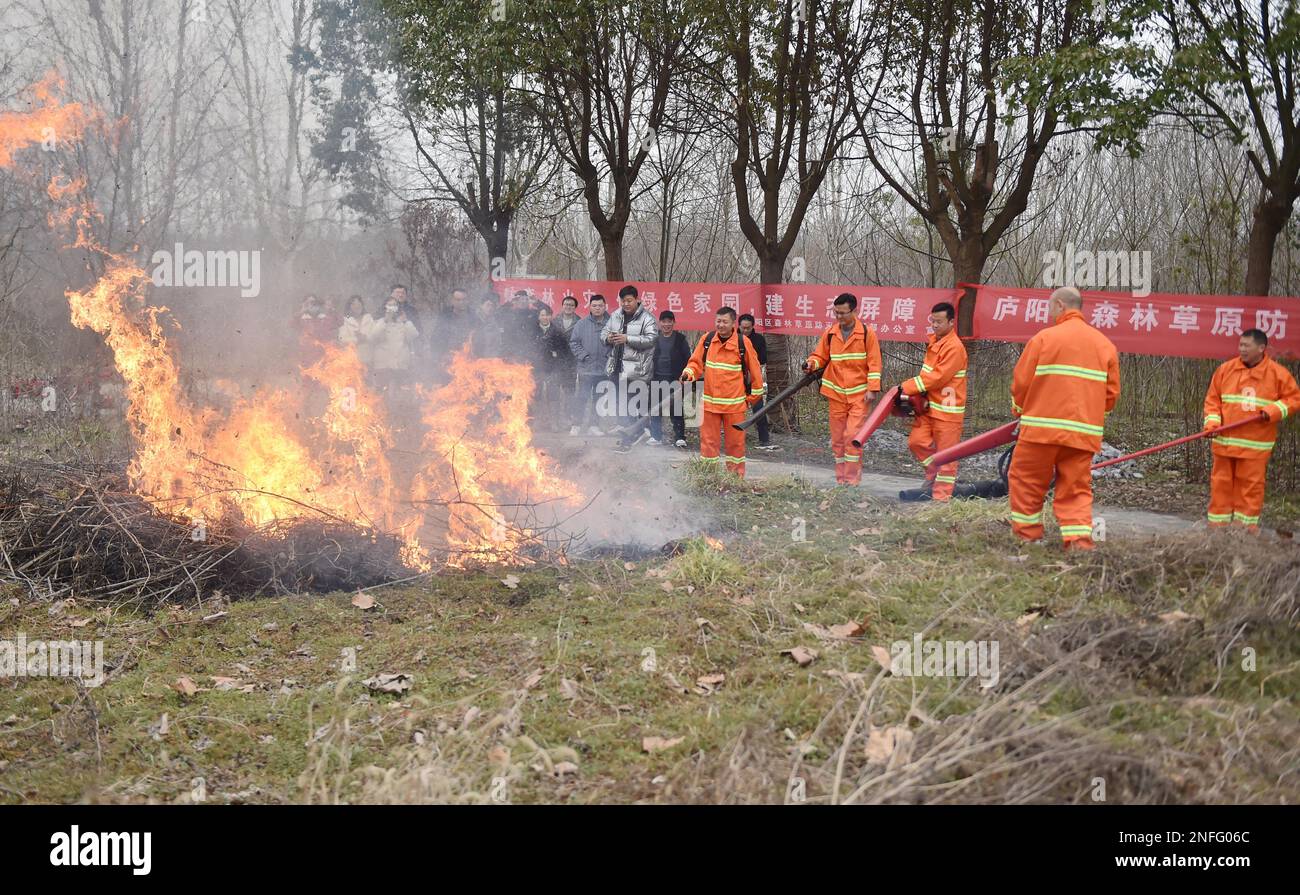 HEFEI, CHINA - FEBRUARY 17, 2023 - Forest fire prevention personnel ...