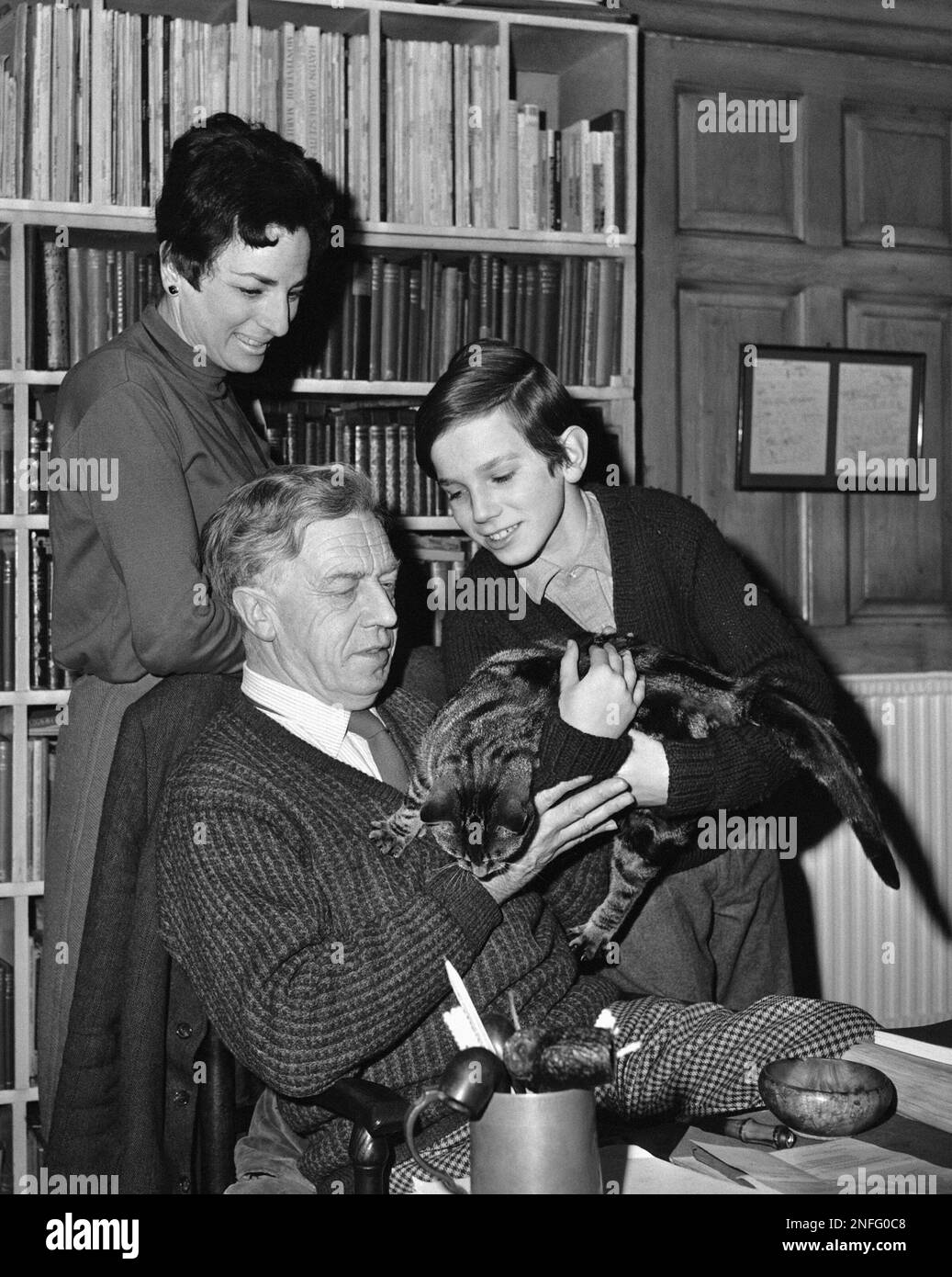 New Poet Laureate Cecil Day-Lewis, 64, with his family, wife Jill and ...