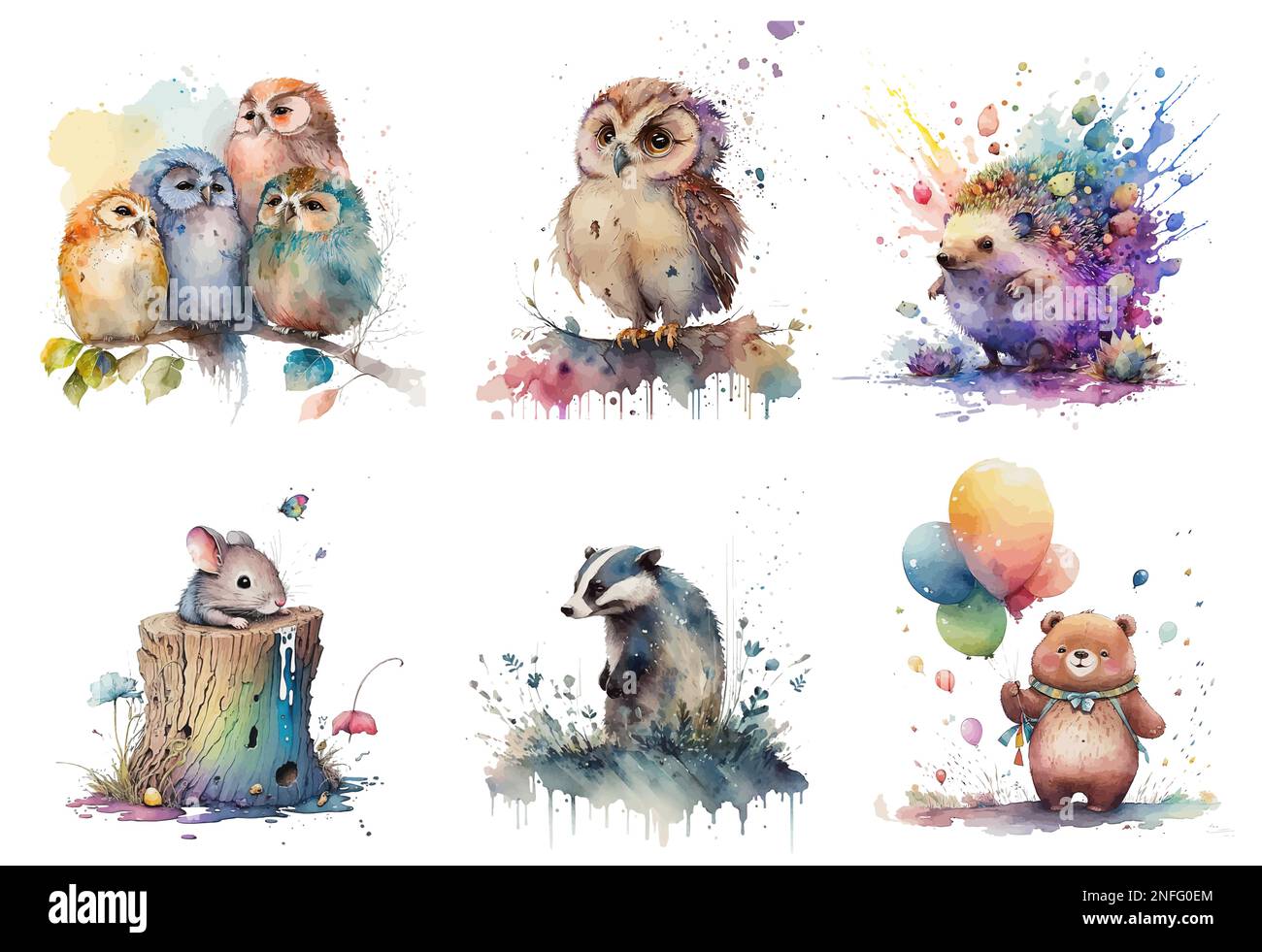 Owl and mouse Stock Vector Images - Alamy