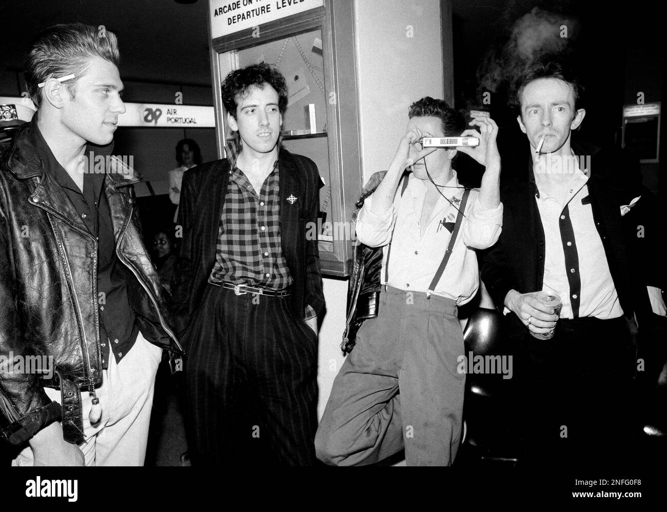 Members of the British punk band the Clash are shown, 1983. From left ...