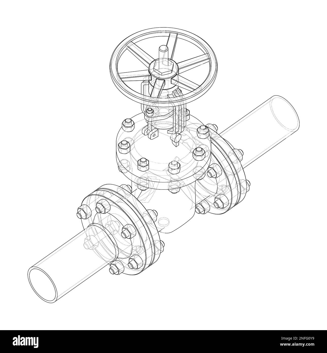 Industrial valve. 3d illustration Stock Photo - Alamy