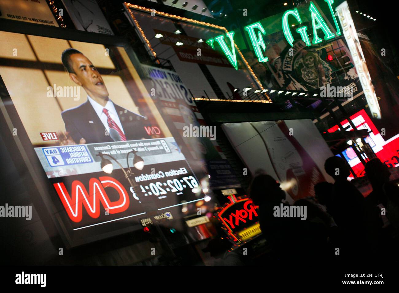 Barack Obama's presidential nomination acceptance speech is broadcast ...