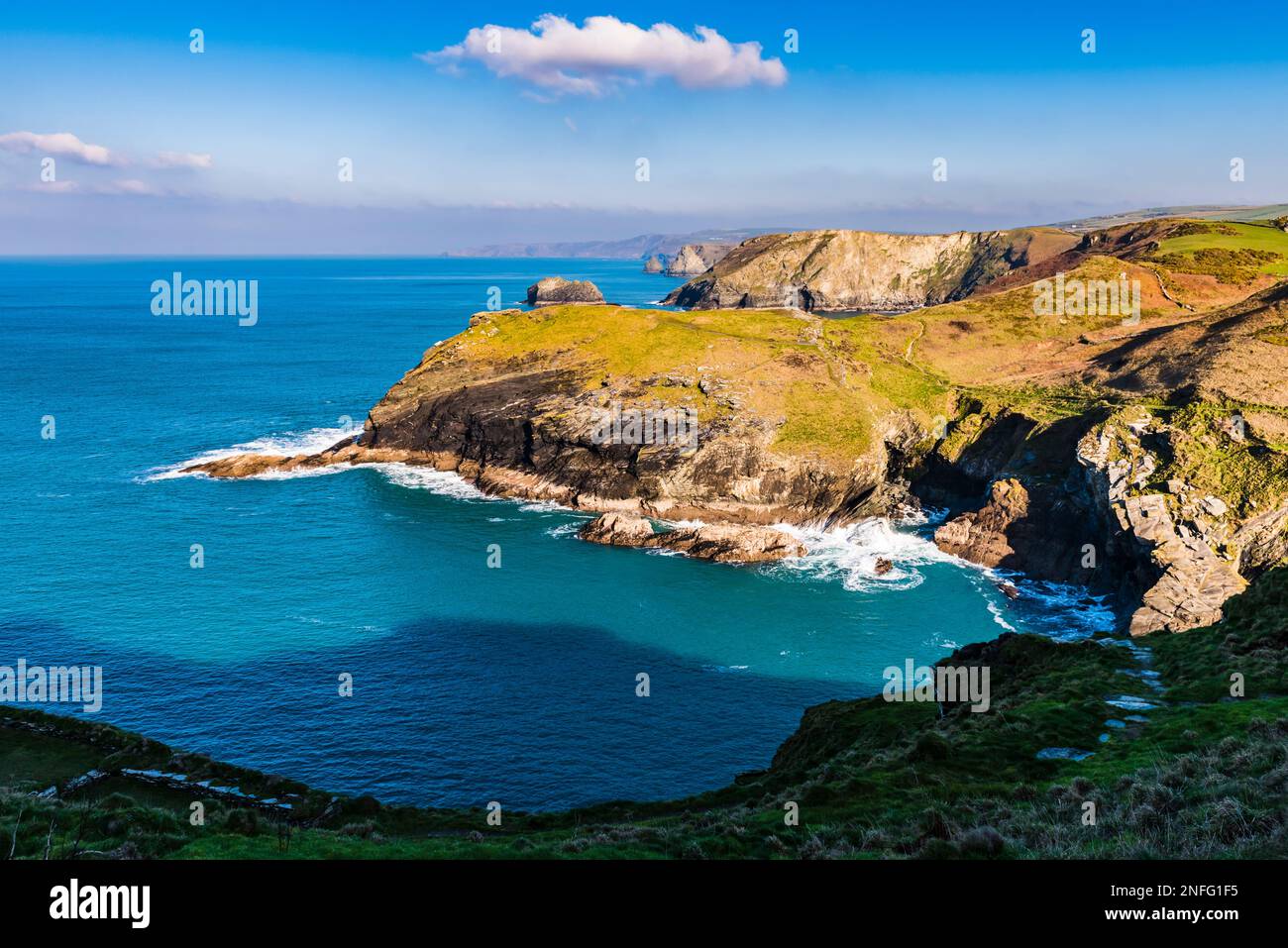 Tintagel Haven from Tintagel Island, Tintagel, Cornwall, UK Stock Photo - Alamy