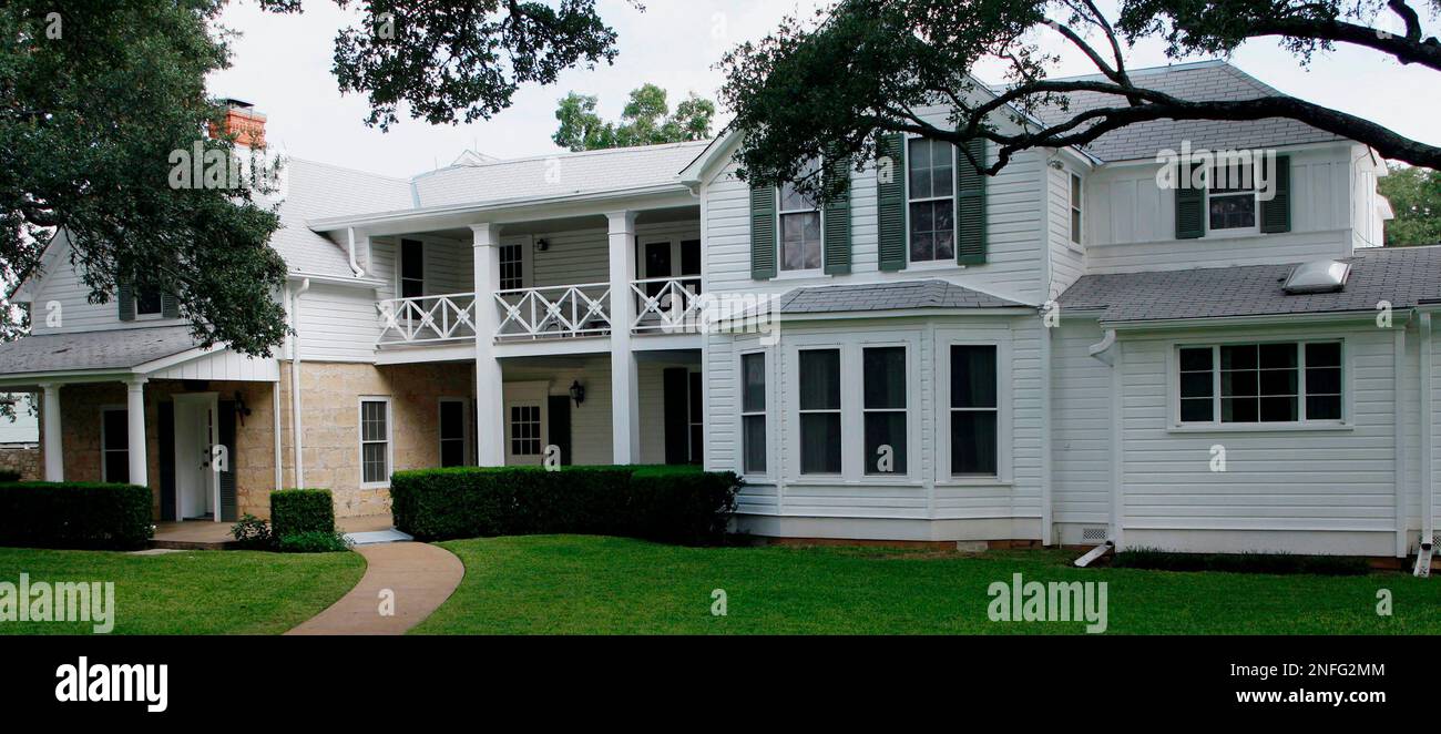 The ranch house on the LBJ Ranch is shown before visitors are allowed ...