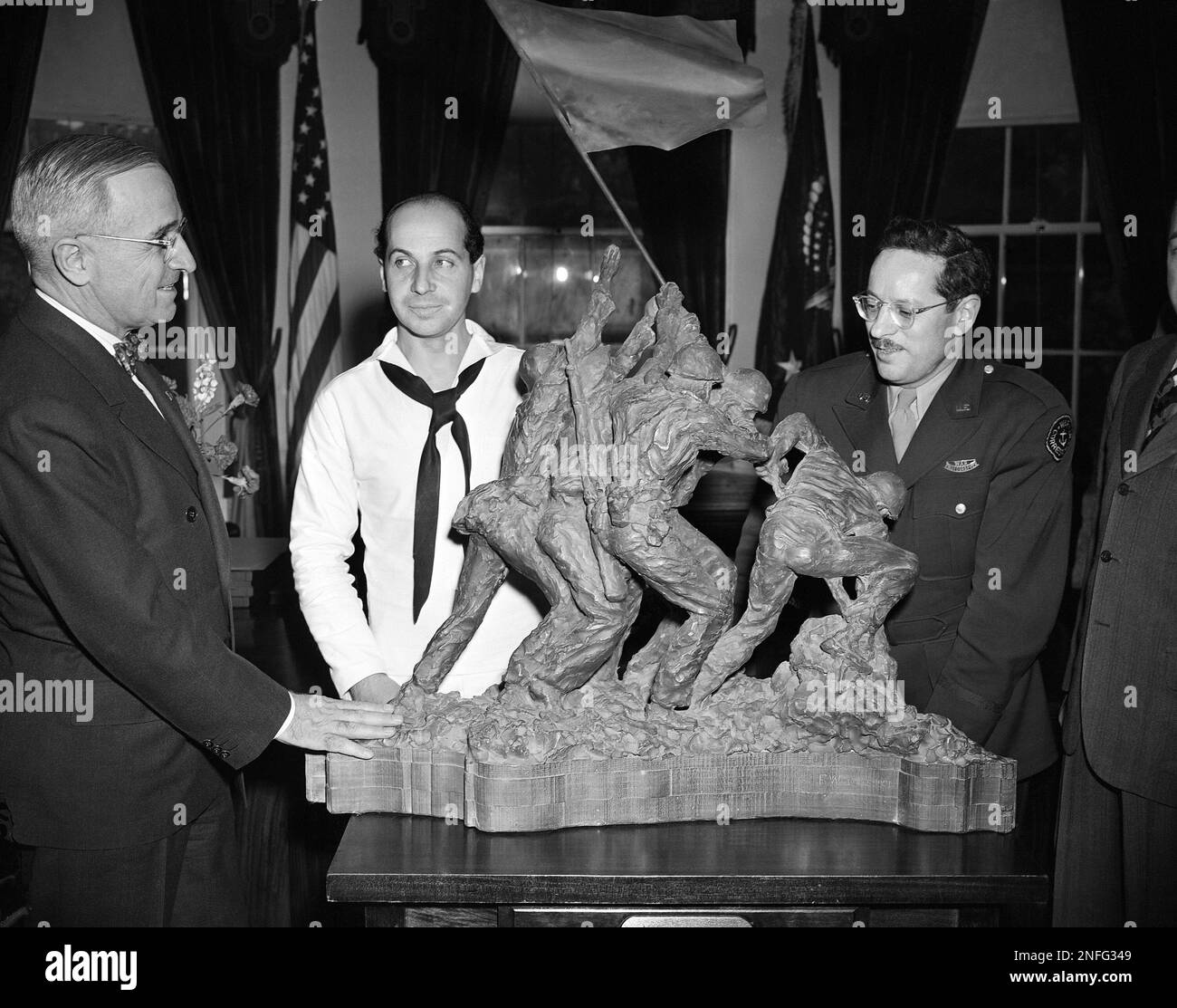 The bronze statue modelled after Associated Press photographer Joe ...