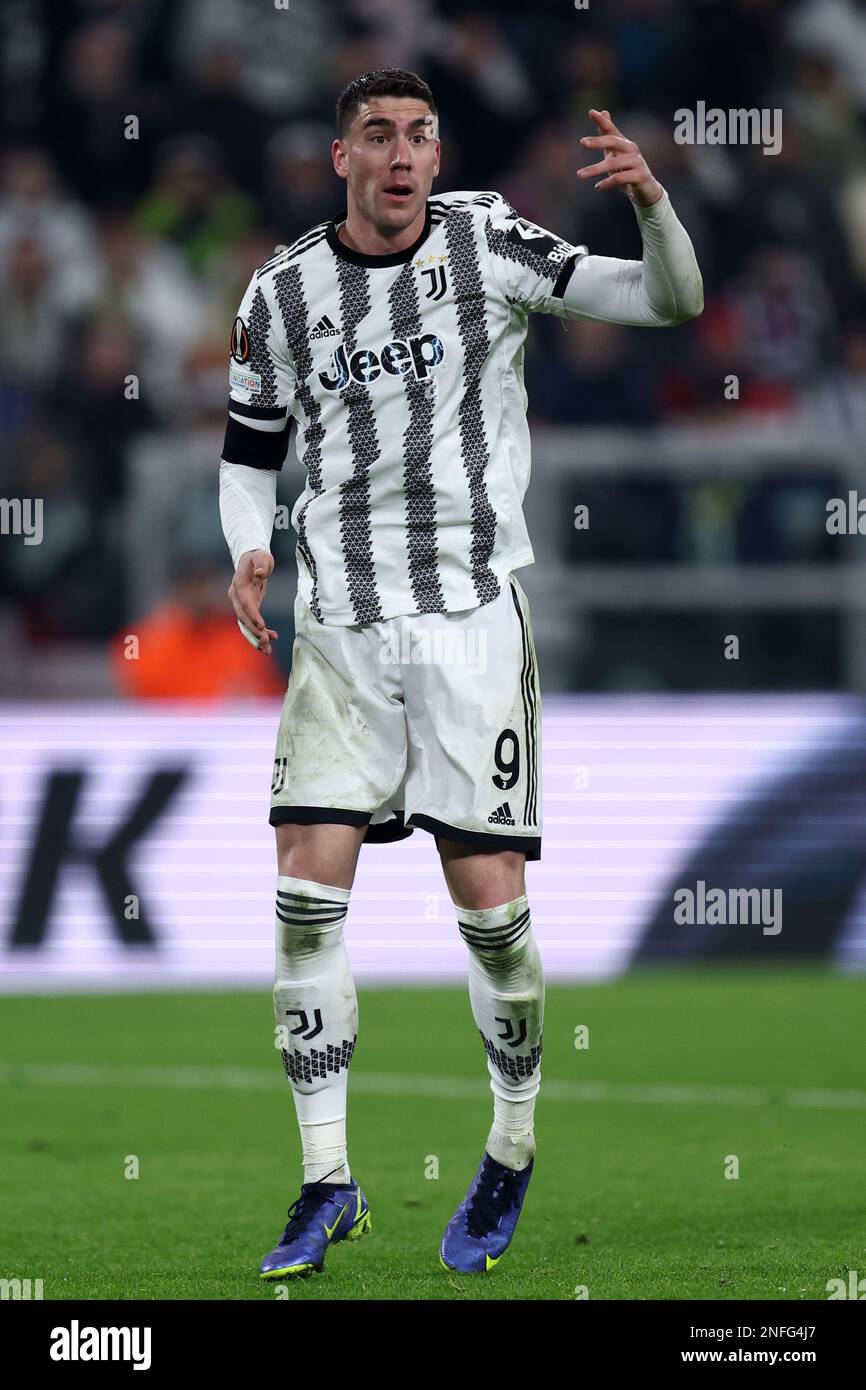 Dusan Vlahovic Of Juventus Fc Gestures During The Uefa Europa League