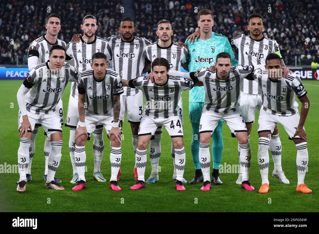 Players of Juventus Fc pose for a team photo prior to the UEFA Europa ...