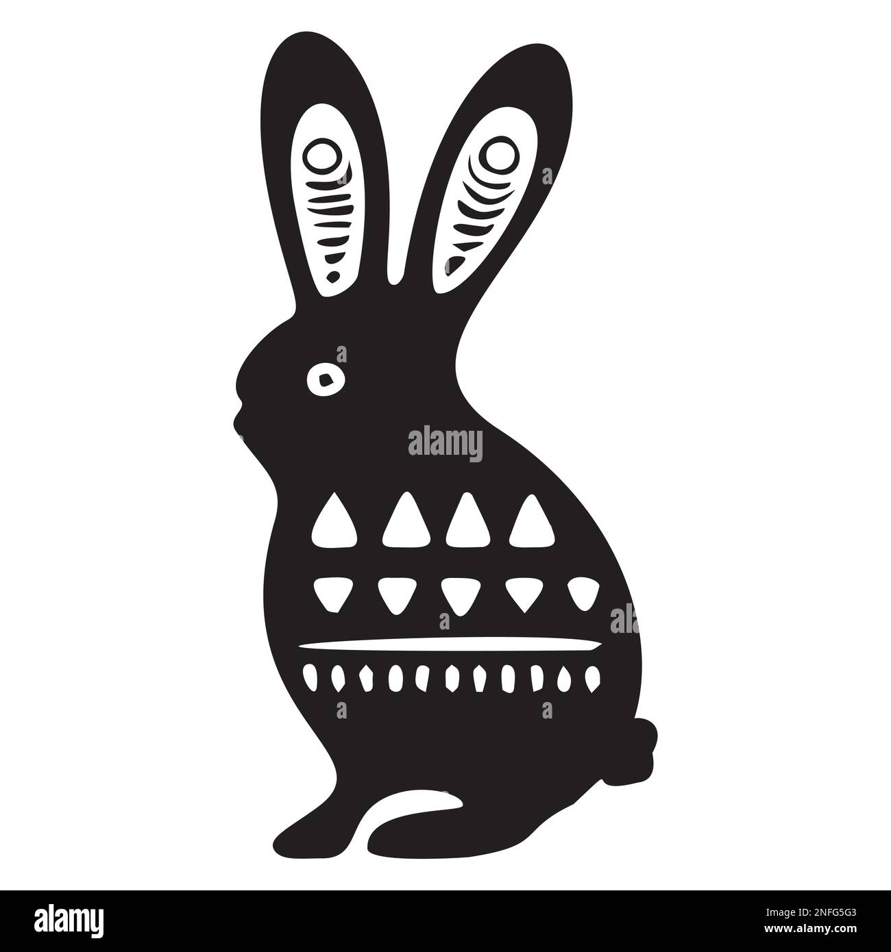 Cute easter bunny cartoon clipart. Vector rabbit motif Stock Vector ...