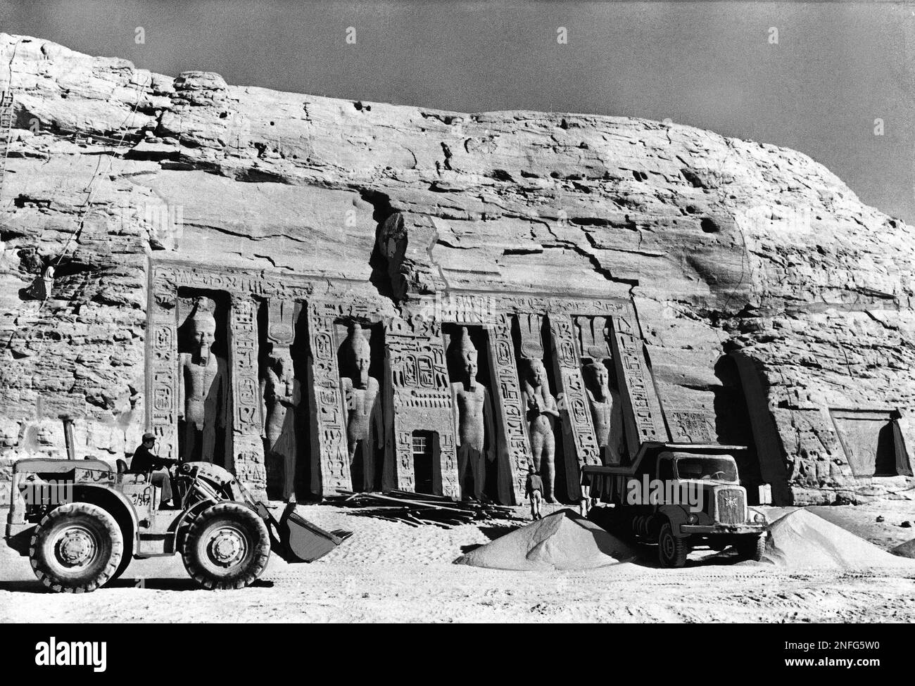 This is an exterior view showing the entrance to Queen Nefertari's ...