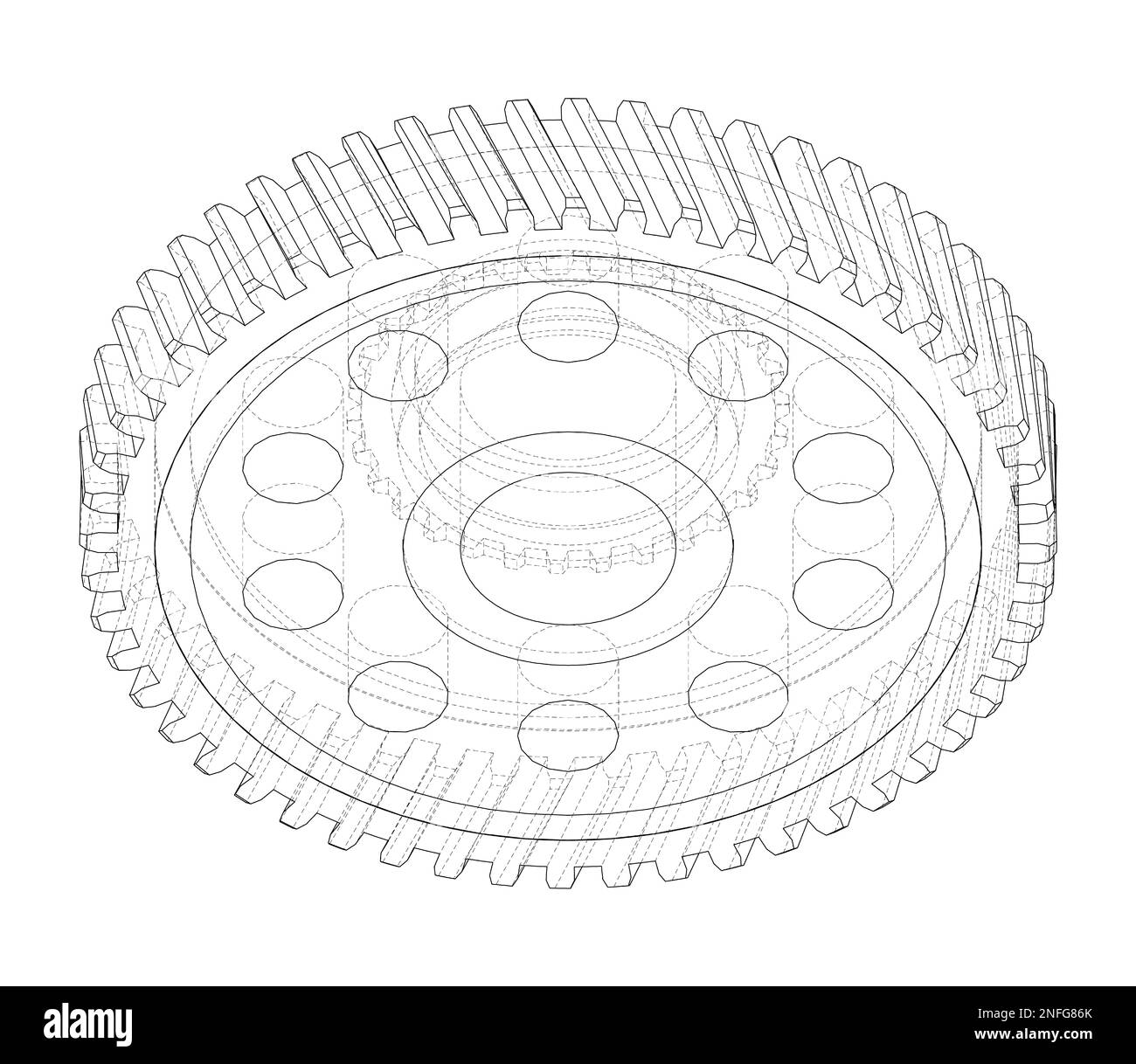 Gear wheel. 3d illustration Stock Photo - Alamy