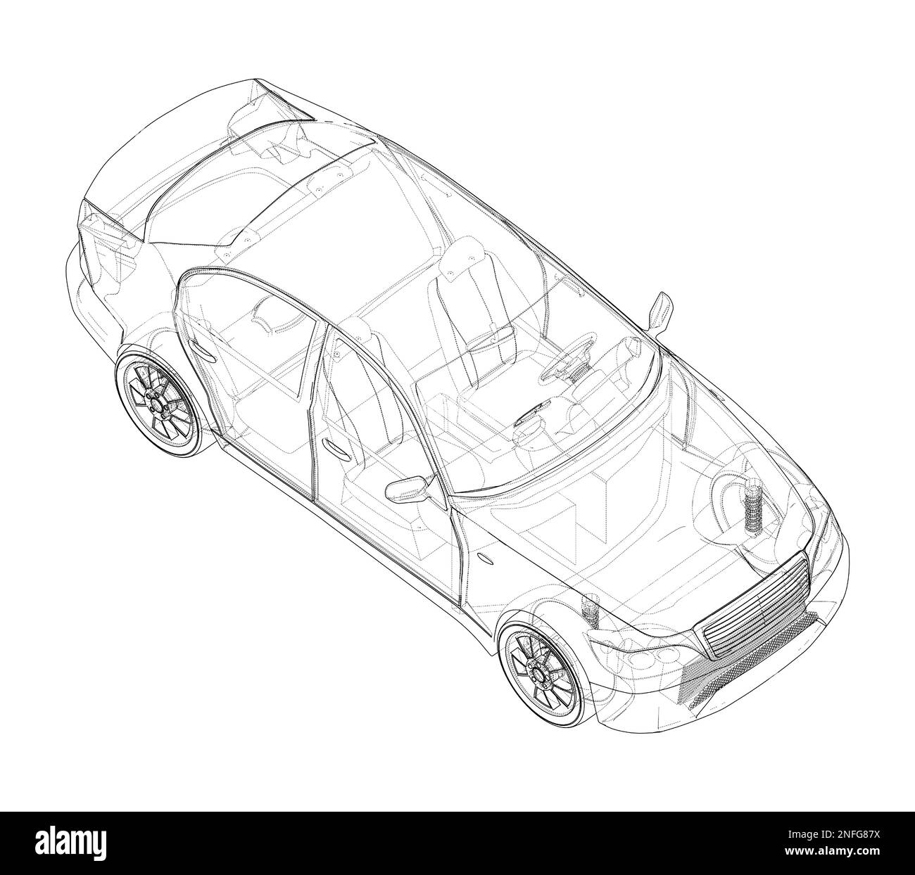 Electromobile. 3d illustration Stock Photo - Alamy