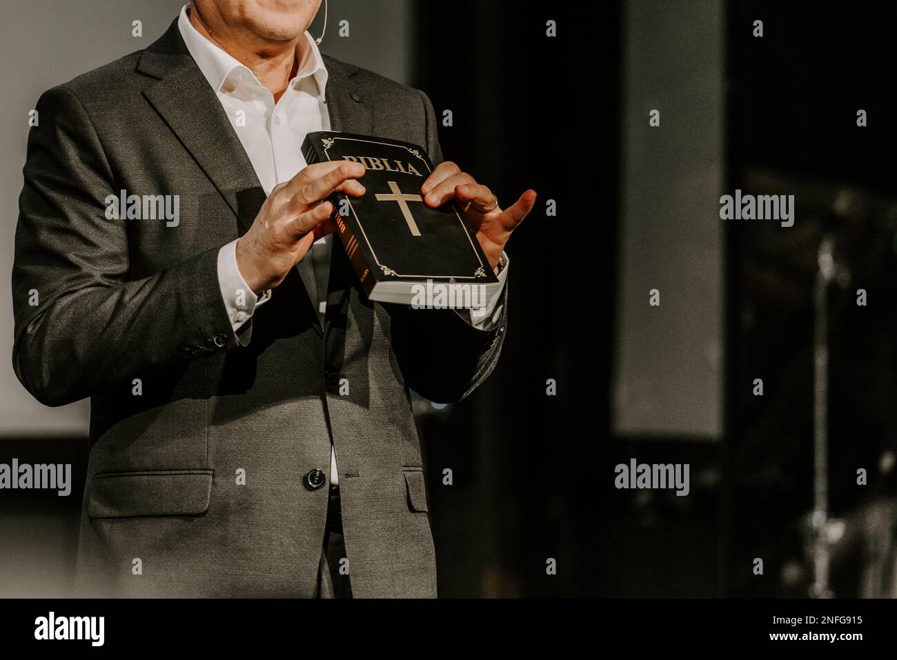 Preacher Preaching About Religion