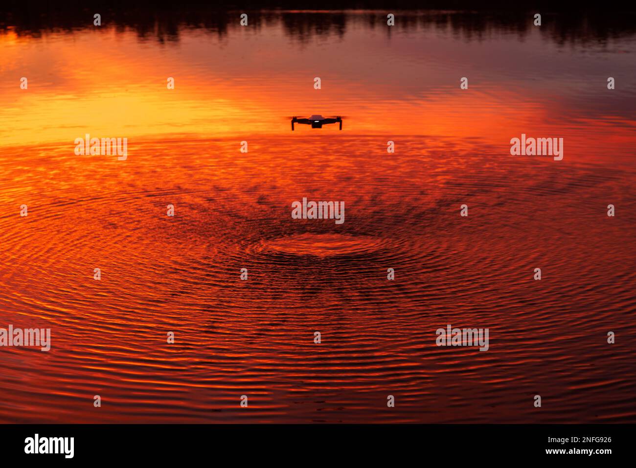 Drone at Sunset Stock Photo - Alamy