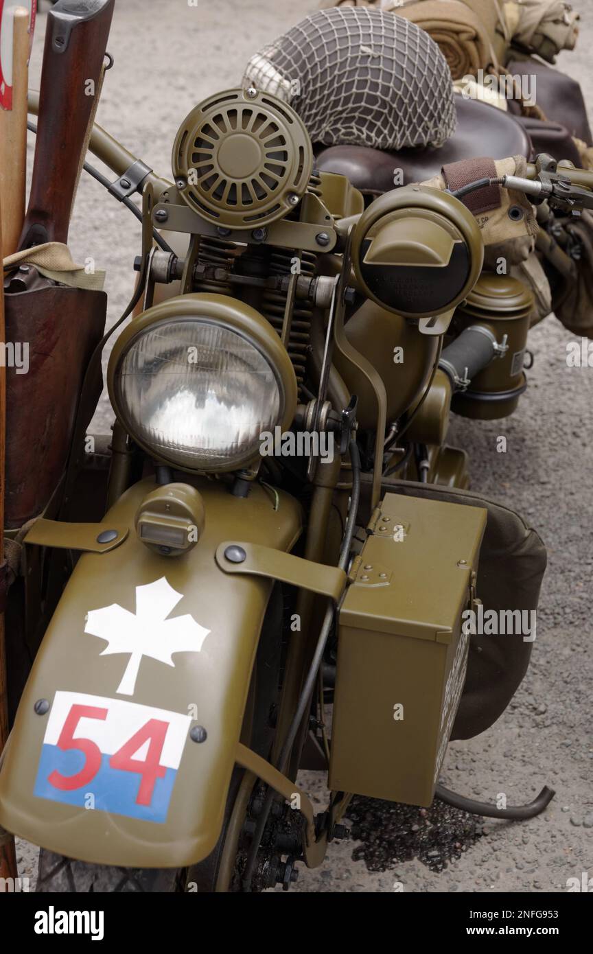 A World War II 750cc WLC 45, made in Canada and in WW2 military trim as ...
