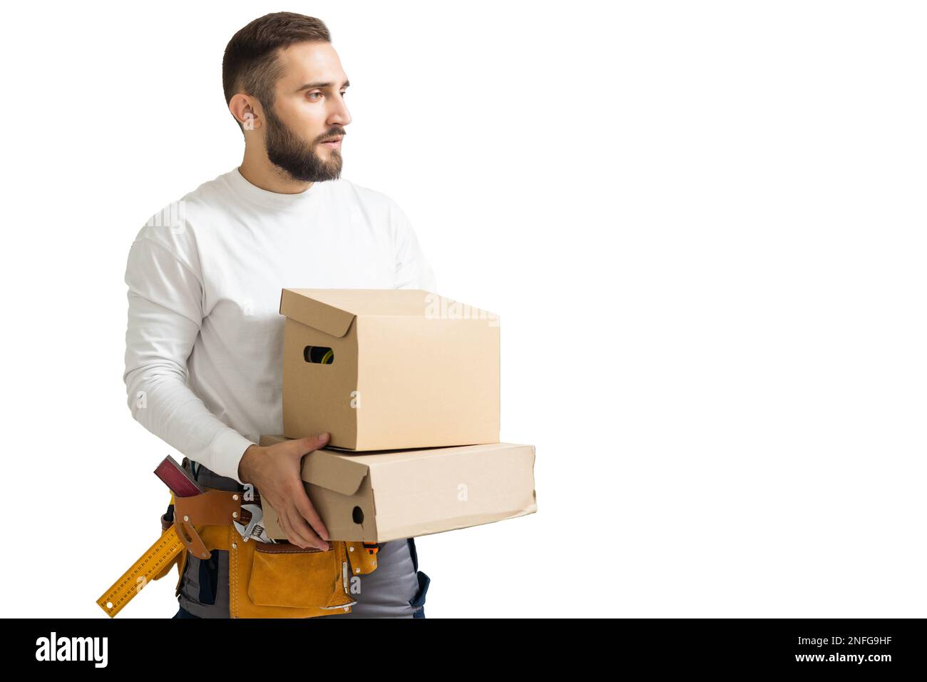 Construction worker tool box construction site Cut Out Stock Images ...