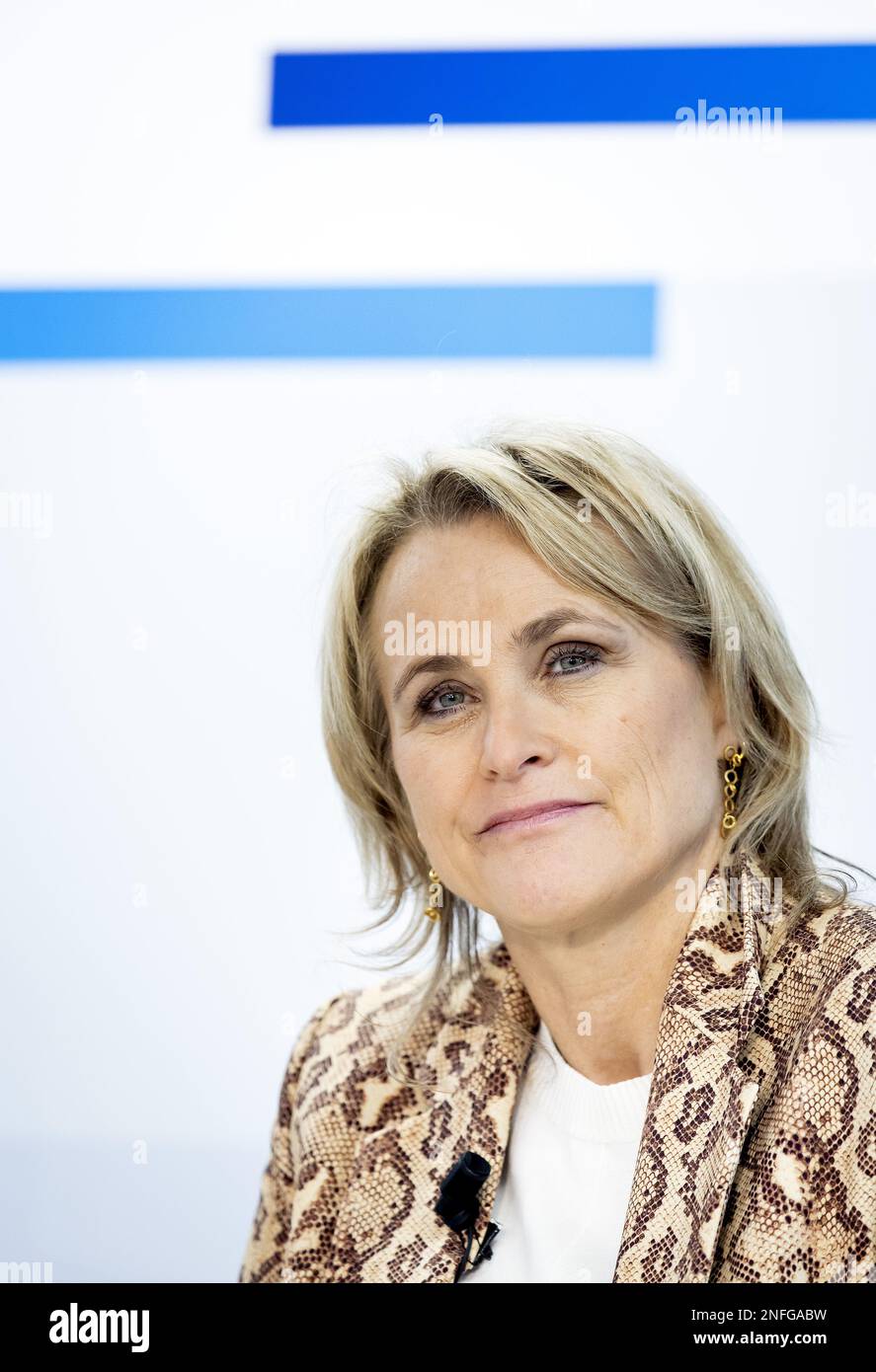 PARIS - Marjan Rintel, CEO KLM during the explanation of the annual ...