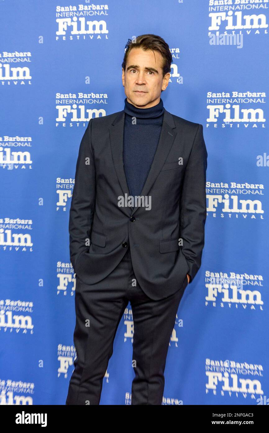 Santa Barbara, California. February 16th, 2023. Colin Farrell arrives ...