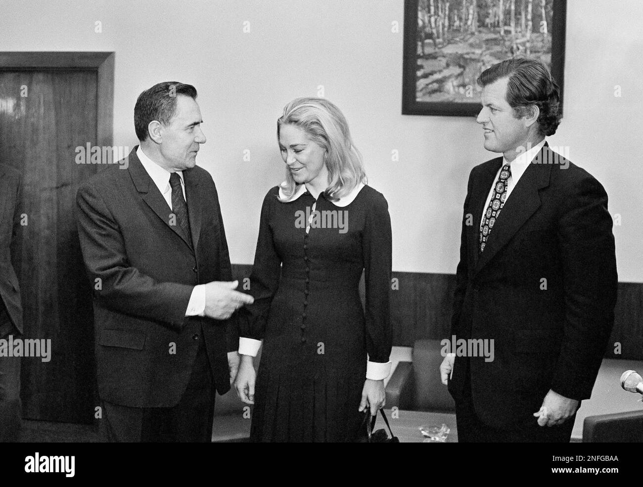 Sen. Edward Kennedy, right, and his wife Joan meet with Soviet Foreign ...