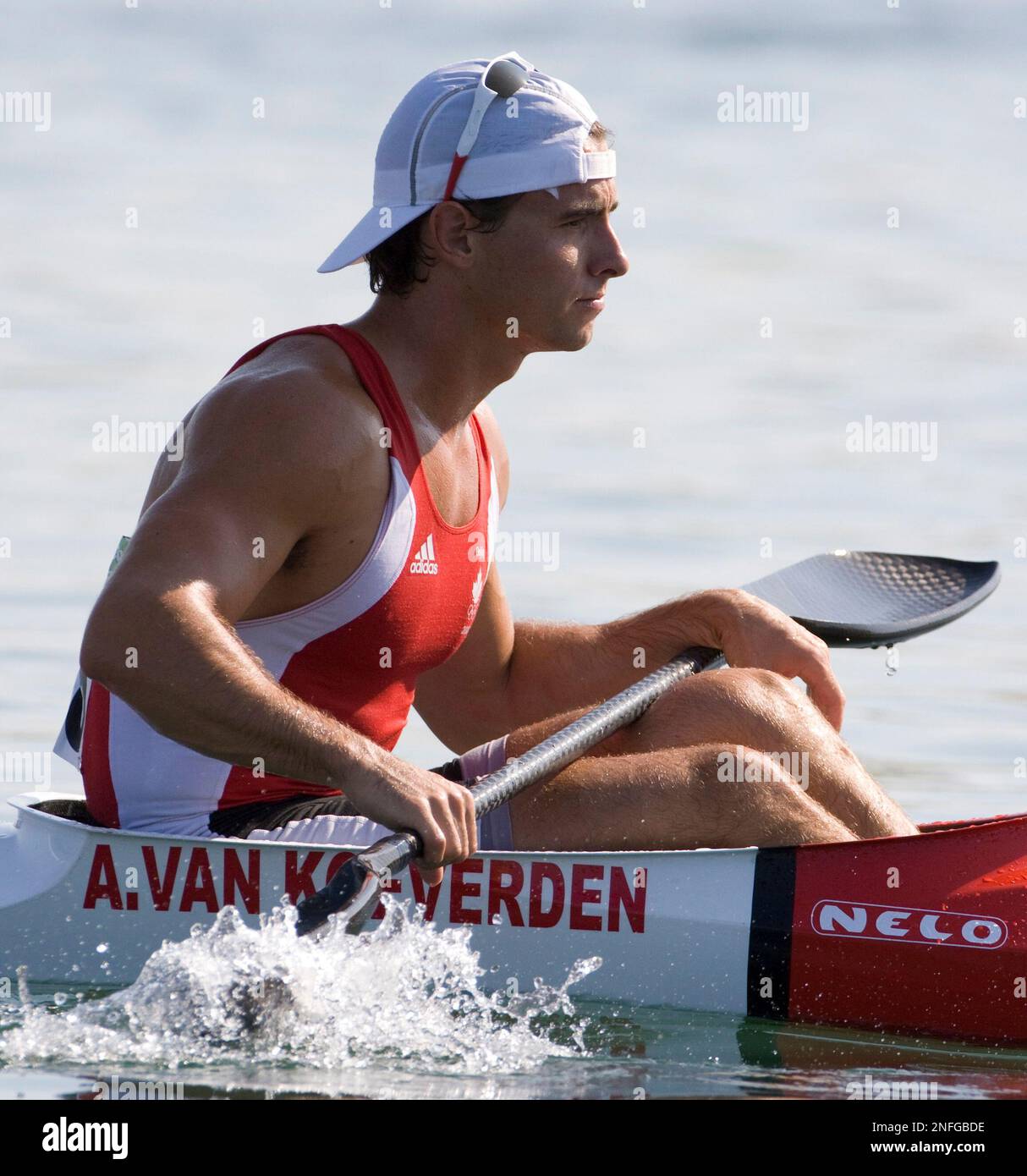 Canada's Adam van Koeverden of Oakville, Ont. pauses for a moment ...