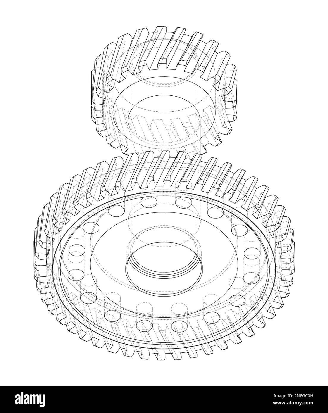 Gear wheel. 3d illustration Stock Photo - Alamy