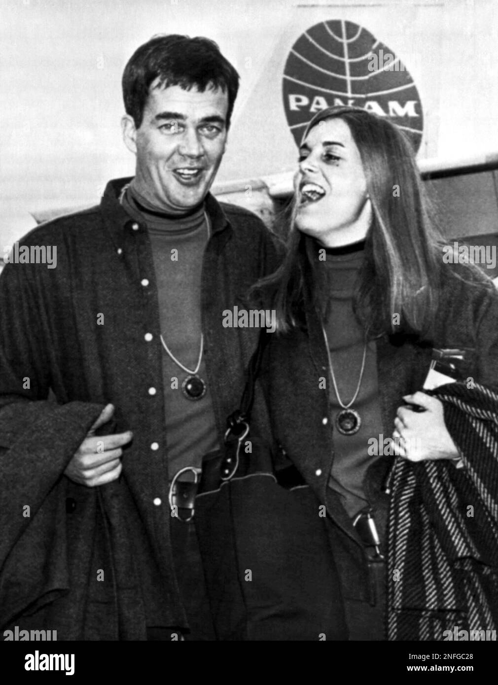 American actor Jim Hutton and his bride-to-be, Kathe Green, pose at Los ...