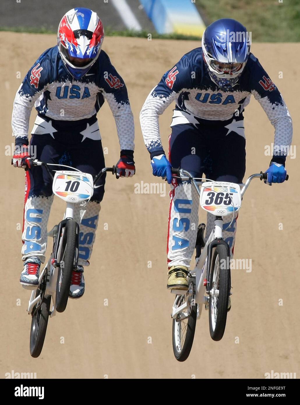 United States' Donny Robinson, left, and Mike Day compete during the ...
