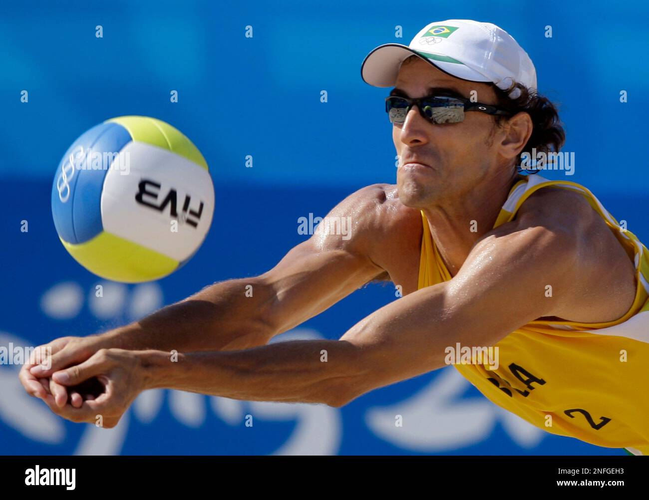 Brazil's Emanuel Rego in action against Georgia in a bronze medal men's ...